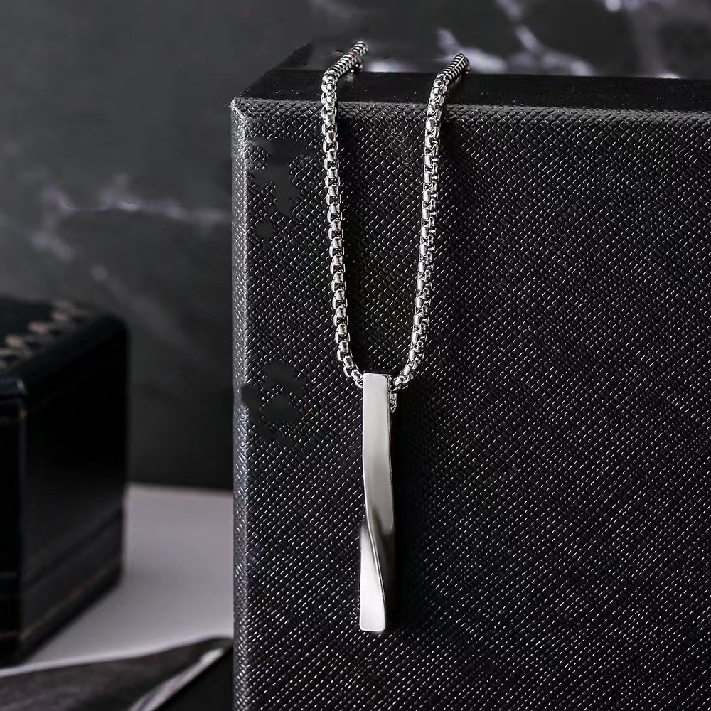 KALUNG PRIA WANITA TITANIUM MODEL ROLO LIONTIN BALOK PLINTIR | Lazada ...