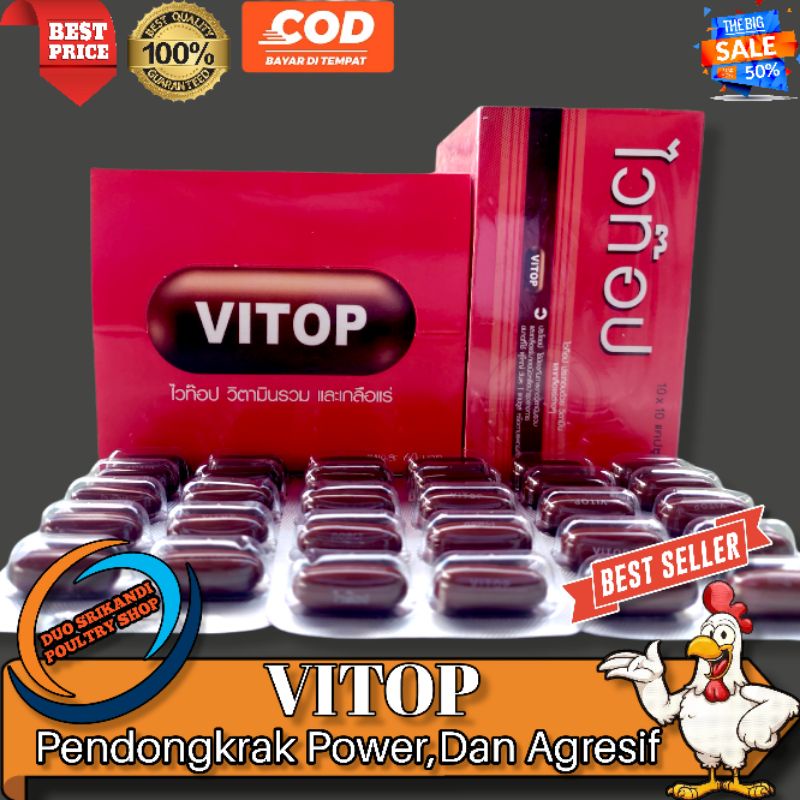 Vitop vitamin obat ayam 10 Kapsul | Lazada Indonesia