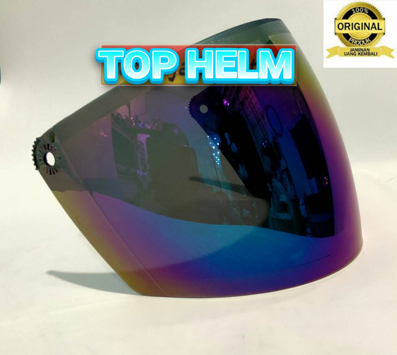 Kaca Helm Cen-cen / Kaca Helm Evolution warna silver-pelangi/kaca helm ...