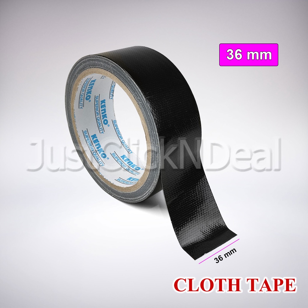 Kenko Cloth Tape 24 36 48 mm 12 Yard Lakban Kain Jilid Hitam | Lazada ...