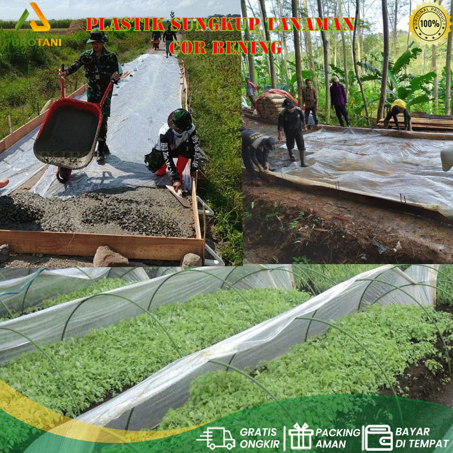 Plastik PE Sungkup Penutup Tanaman Bibit 0,03 x 100cm x 25 Meter ...