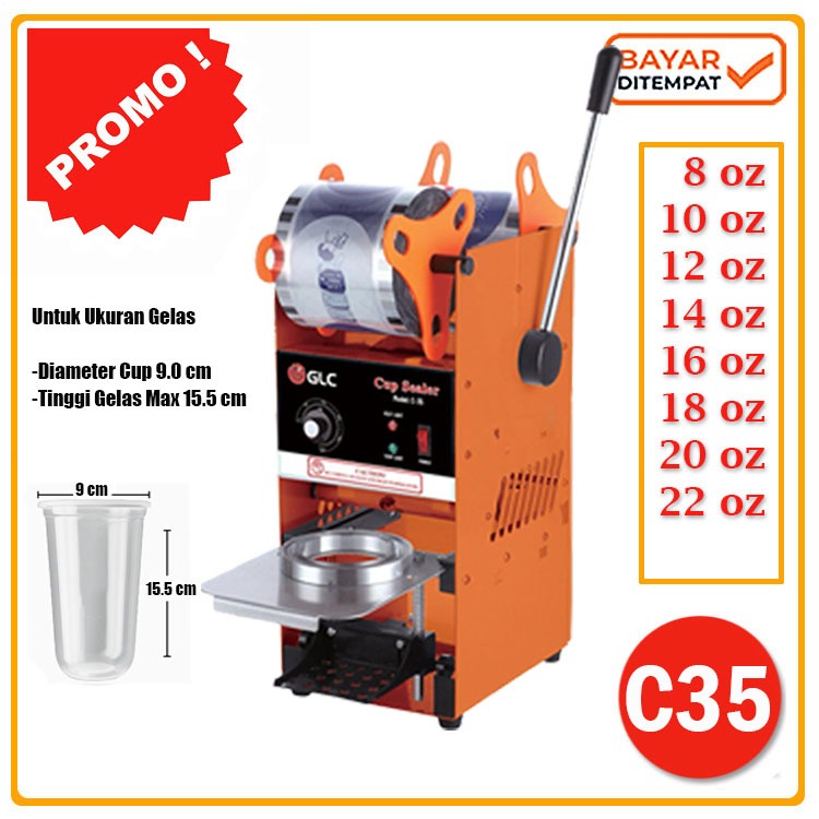 Mesin Cup Sealer Alat penutup minuman Mesin Press Gelas Plastik Mesin ...