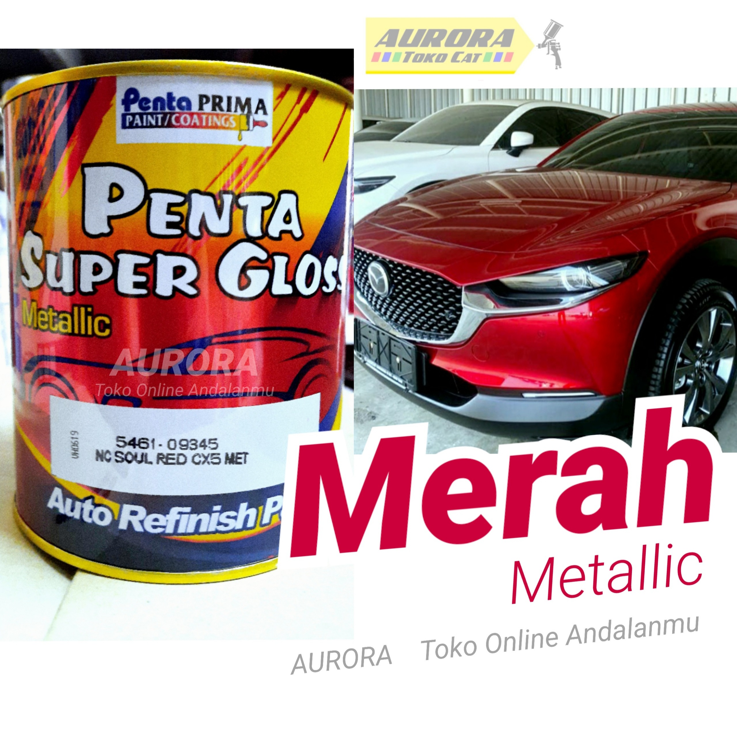 Cat Merah Metalik Penta Super Gloss Soul Red CX5 Mazda Maroon Maron ...