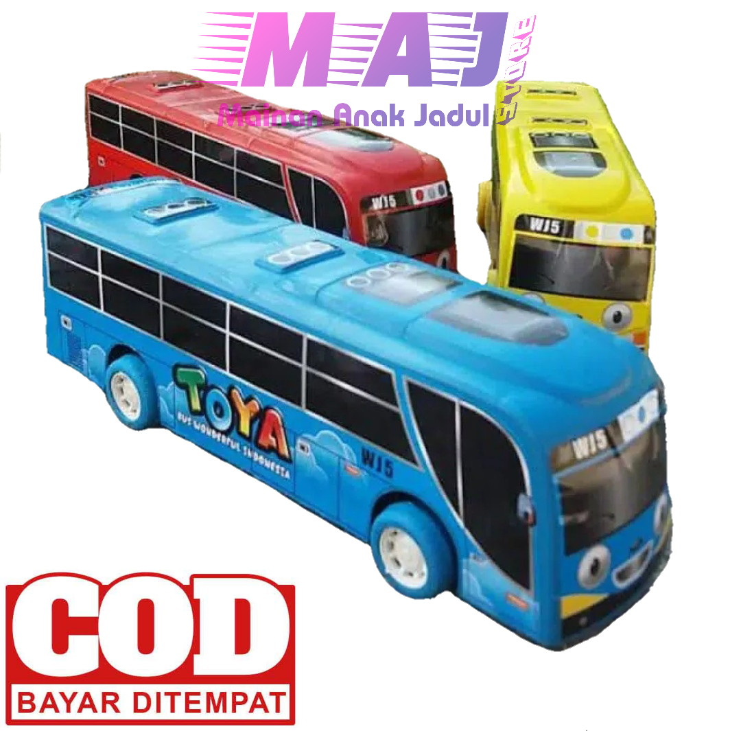 Mainan Anak Mobil Bus Toya The Little Bus Pull Back Ukuran Besar ...