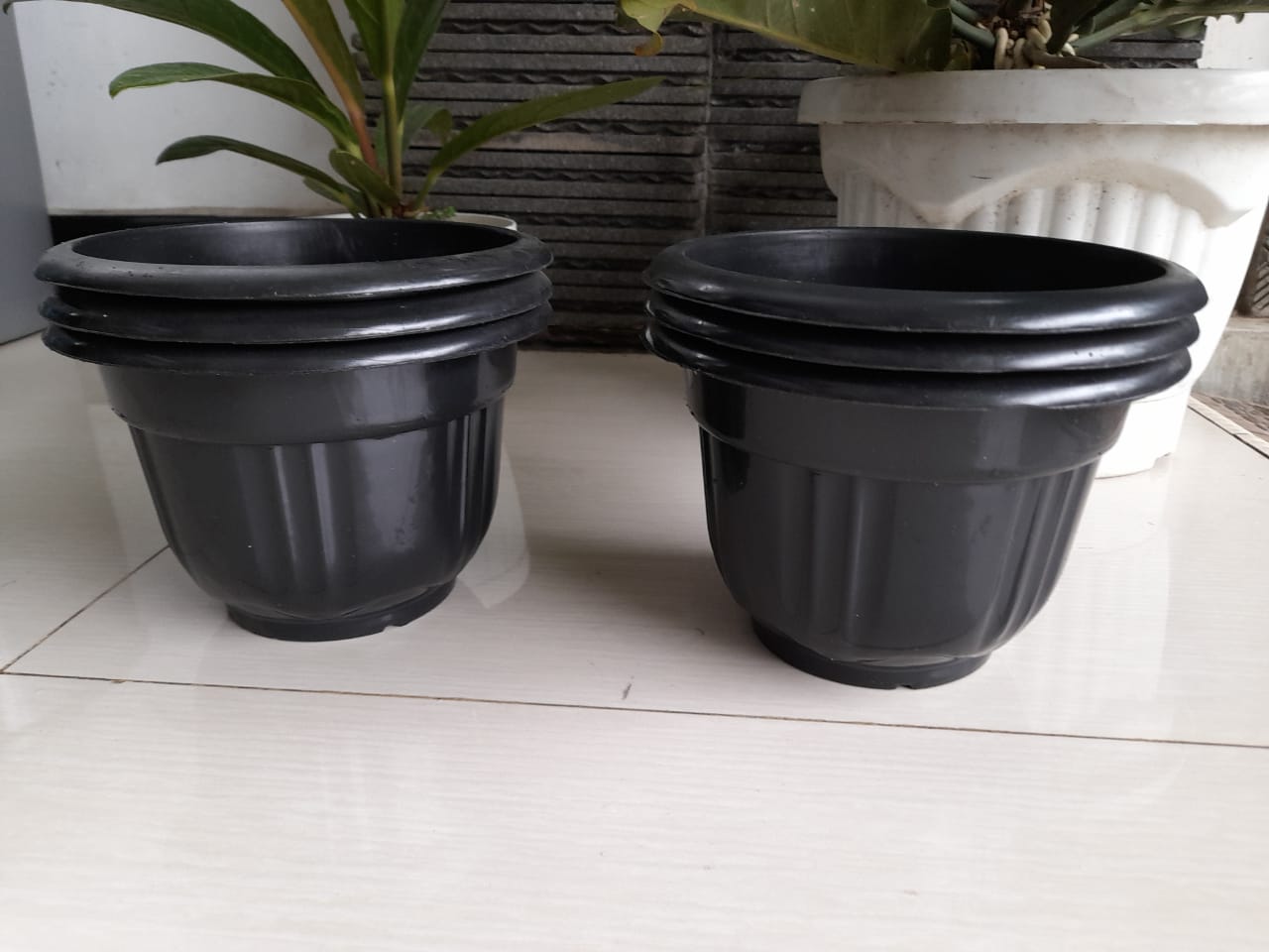 Pot Bunga Warna Hitam Ukuran 18 Cm 6Pcs | Lazada Indonesia