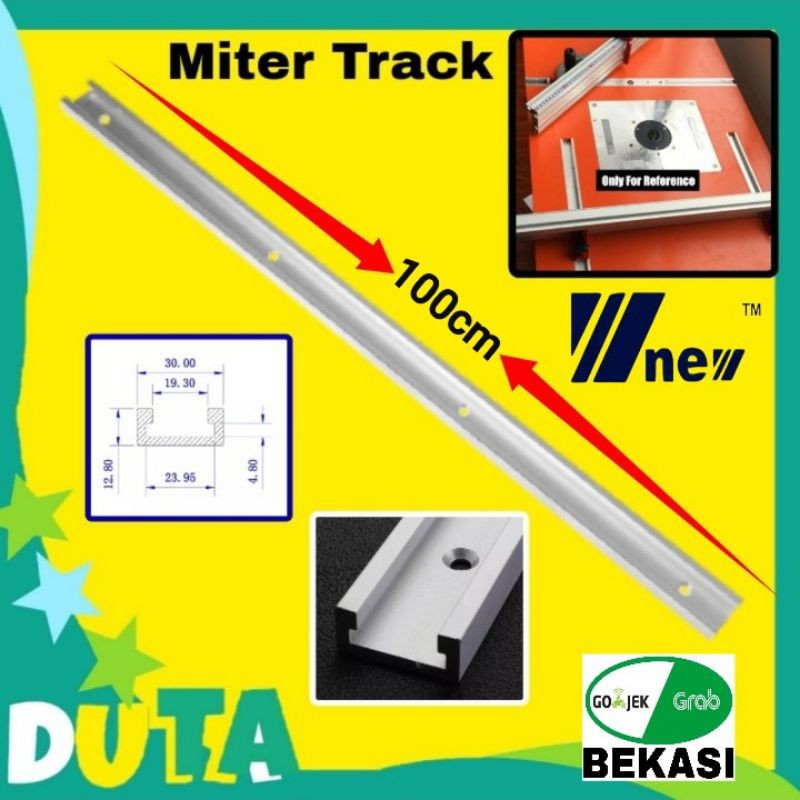 Original Brand NEW 100 cm Miter Track T-track Rel Untuk Meja Potong ...