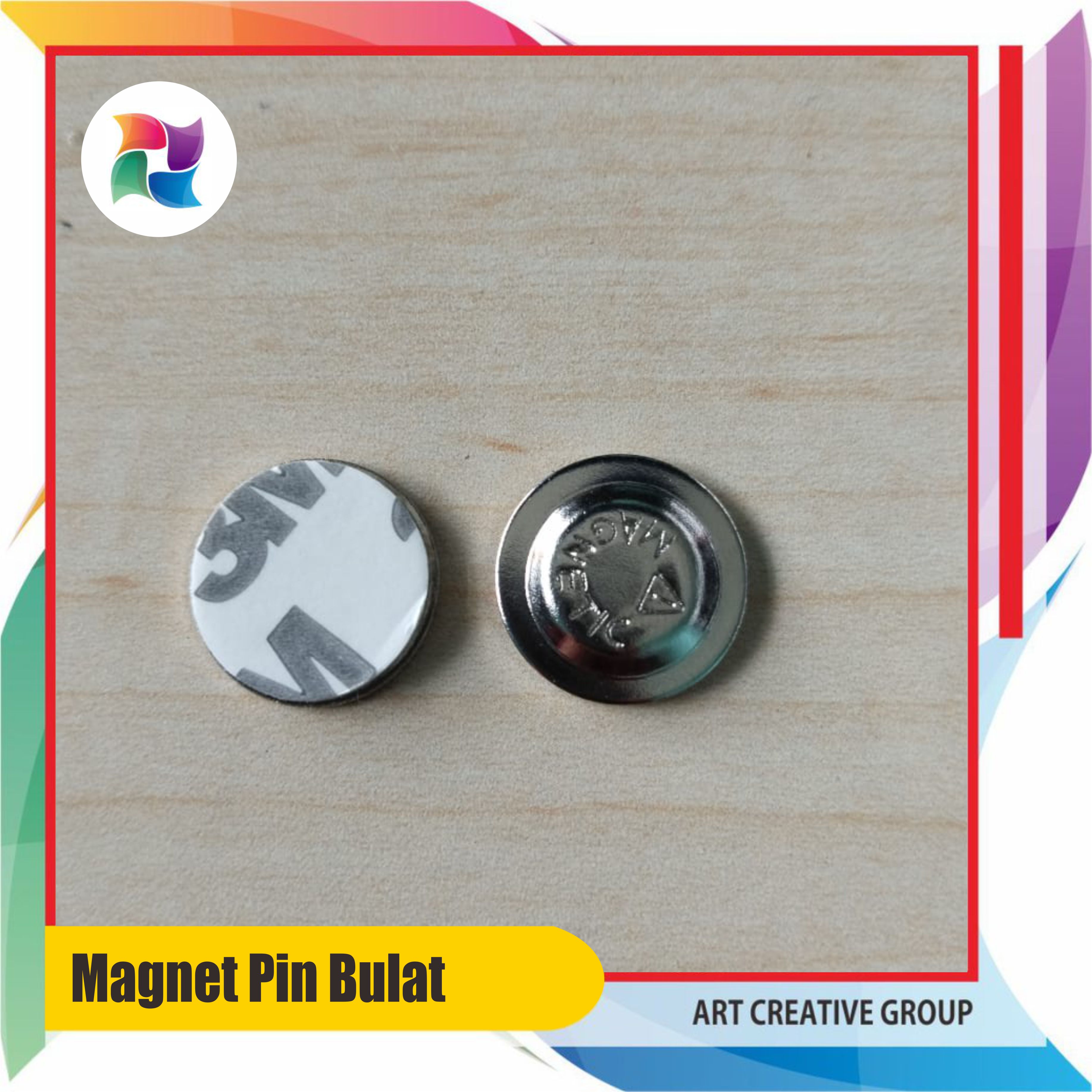 MAGNET NAME TAG BULAT UNTUK NAMA DADA PIN LENCANA BULAT MAGNETIC KUAT ...