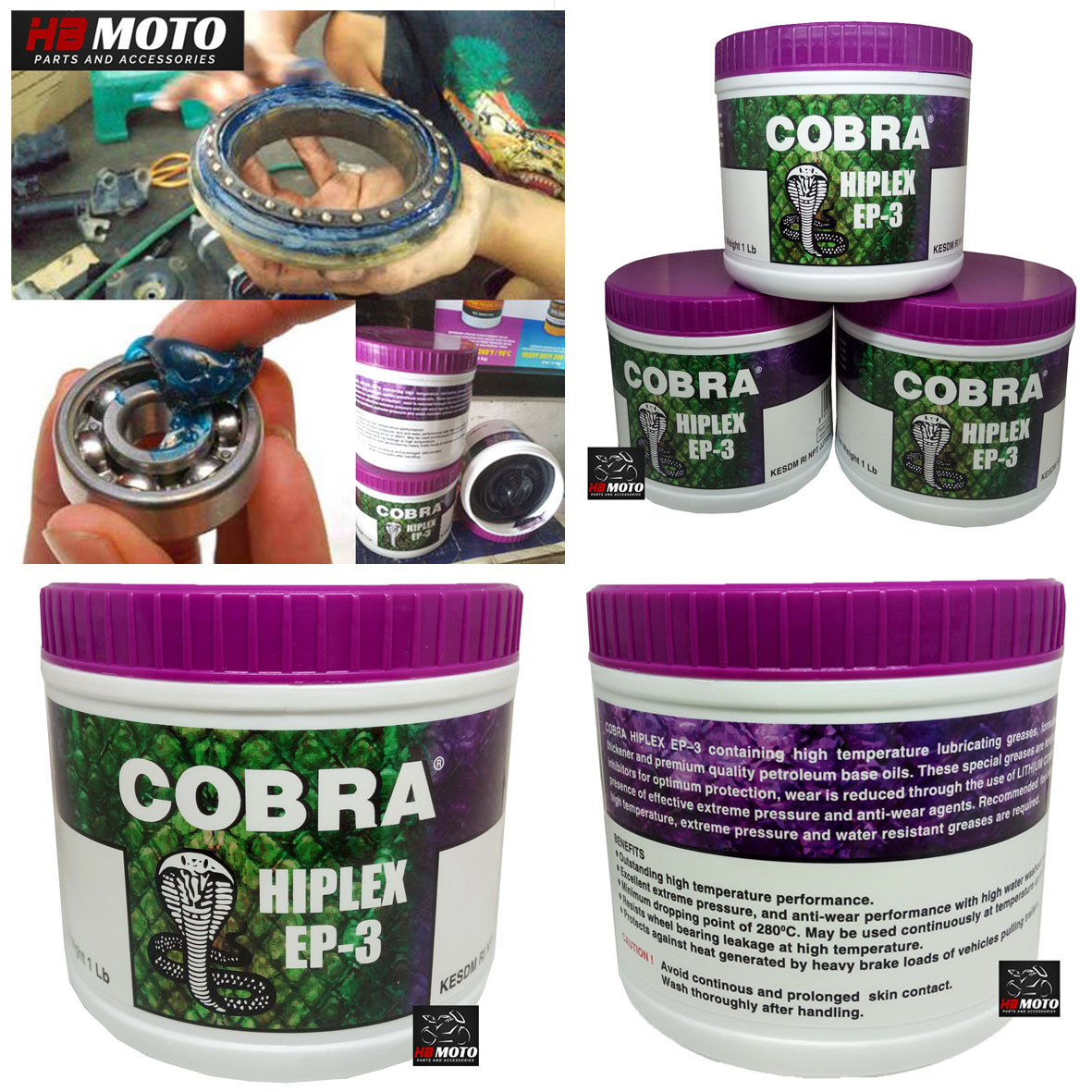Minyak Gemuk Cobra Hiplex EP-3 Lithium Complex Bearing grease /MINYAK ... Minyak Gemuk Cobra Hiplex EP-3 Lithium Complex Bearing grease /MINYAK ...
