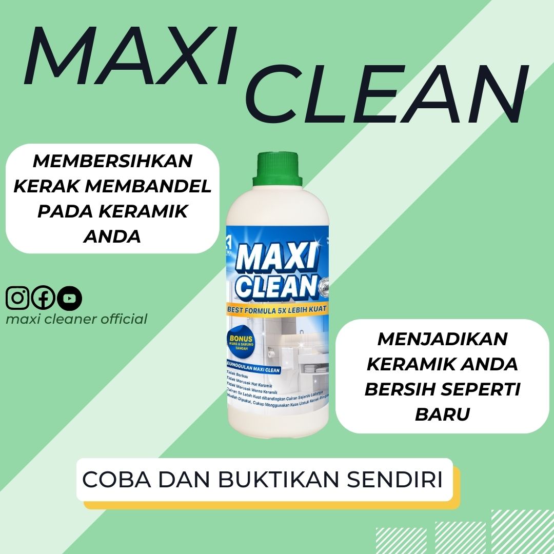 MAXI CLEAN PEMBERSIH KERAMIK DAN PORCELAIN 1000ml , CAIRAN PEMBERSIH ...