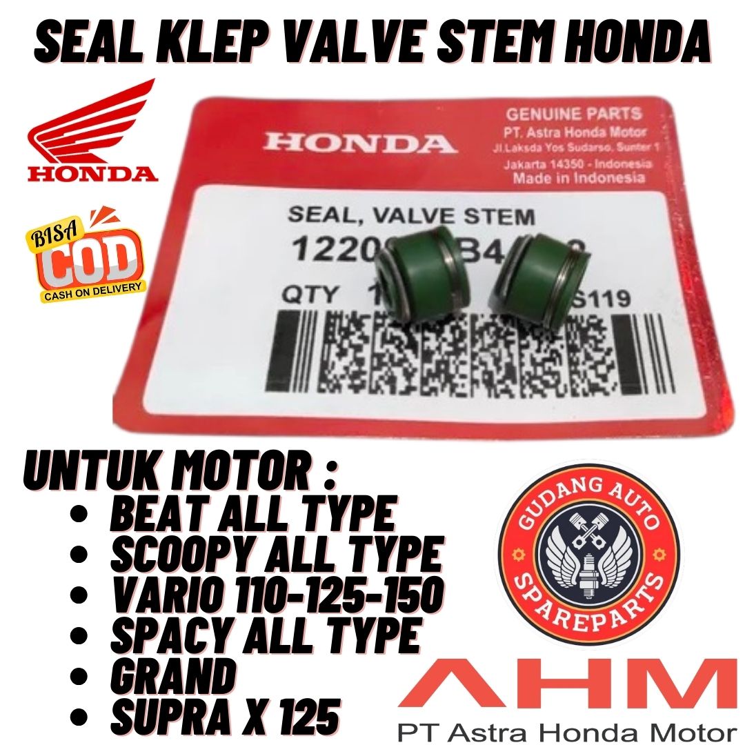 Original AHM Seal Klep Honda Beat Scoopy Spacy Grand Supra X 125 PCX ... Original AHM Seal Klep Honda Beat Scoopy Spacy Grand Supra X 125 PCX ...