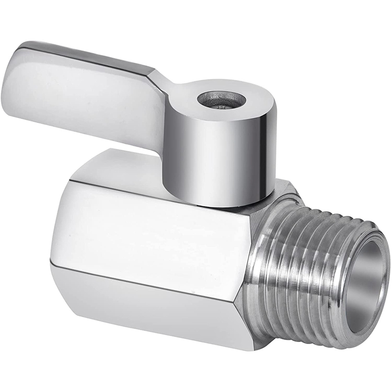 Shower Head Shut Off Valve, 304 Stainless Steel Mini Ball Valve NPT ...