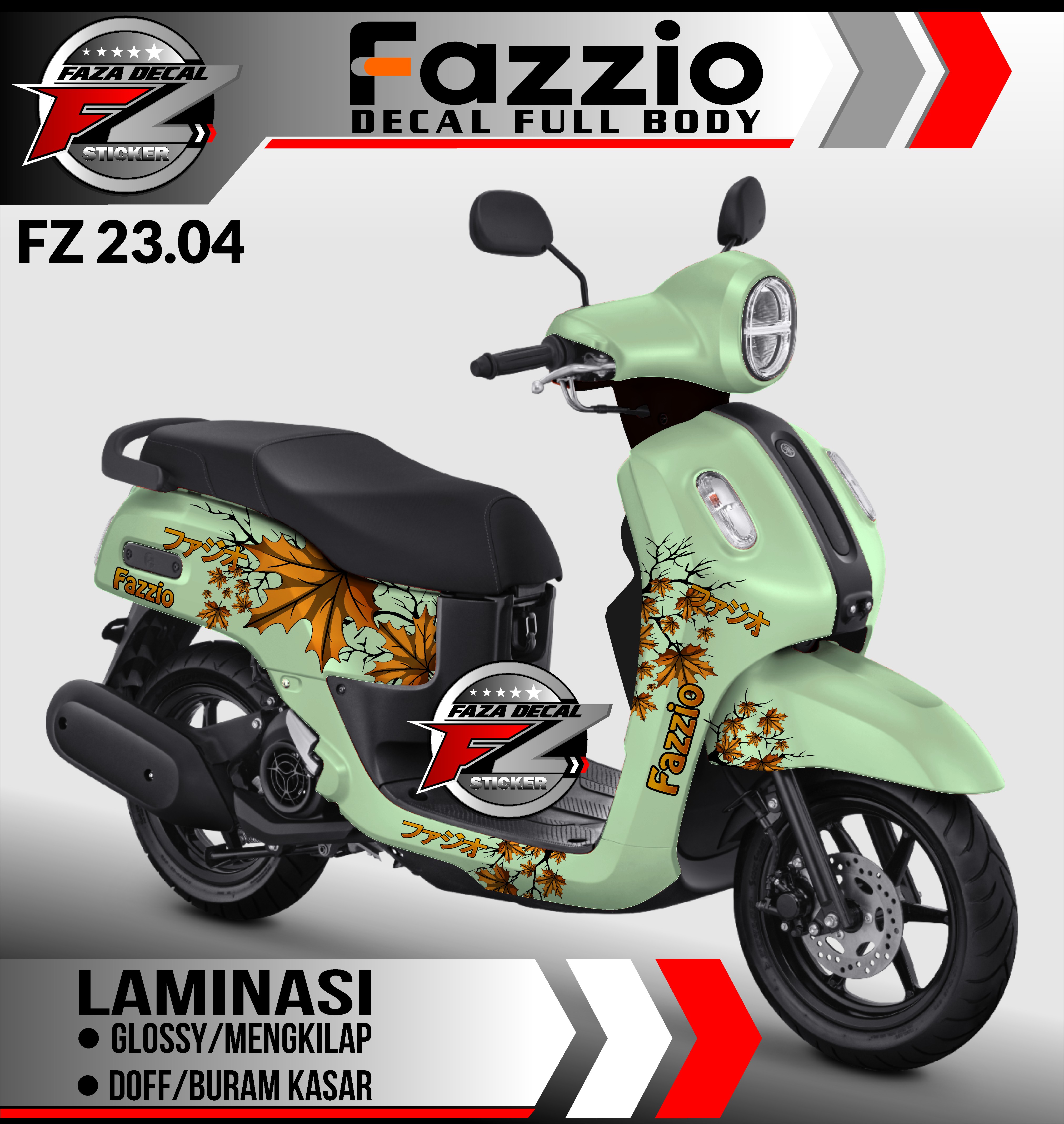 Decal Full Body Yamaha Fazzio - Sticker fazzio Full Body Stiker ...