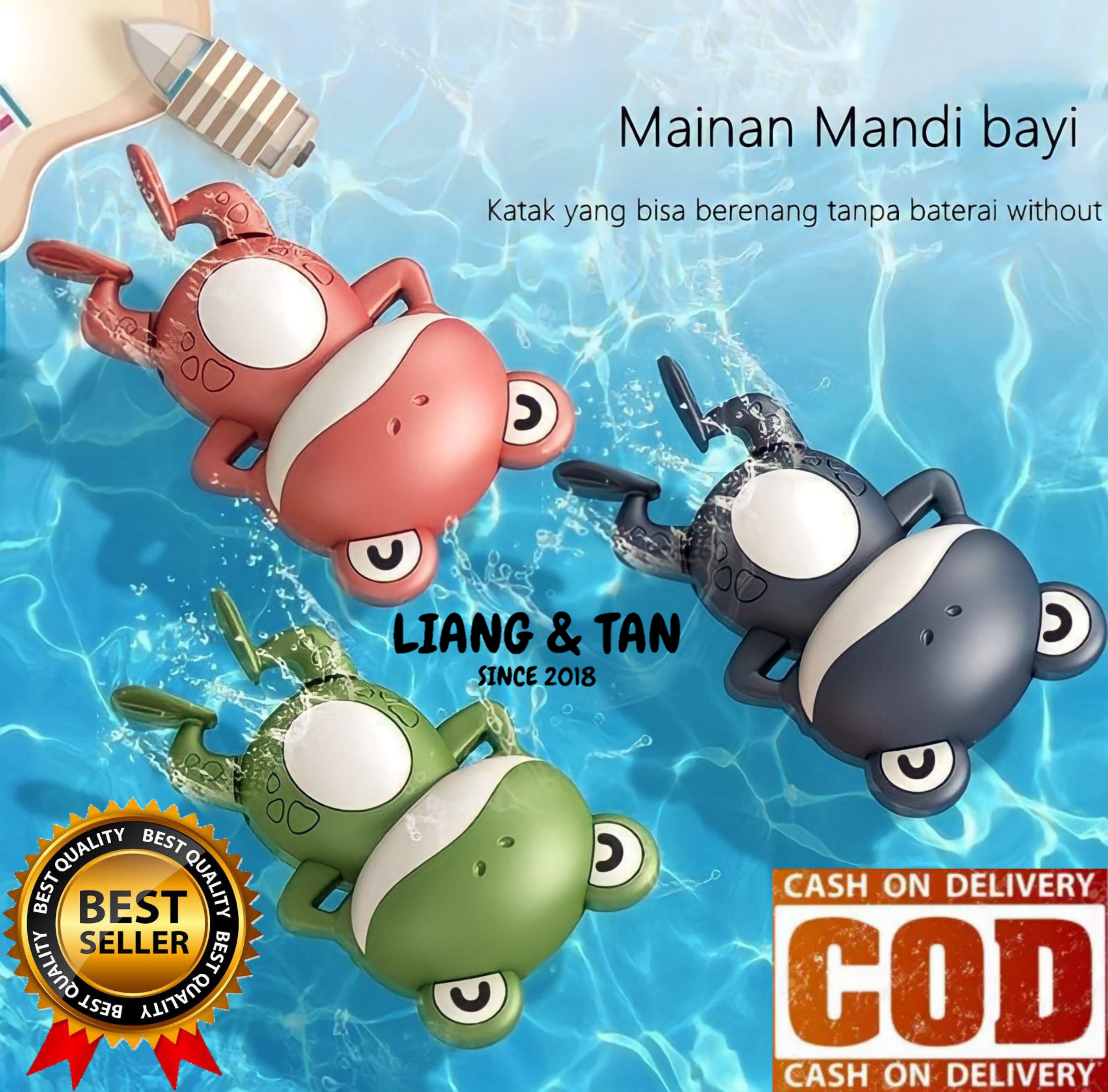 ( BISA COD ) PROMO Mainan Mandi Bayi Katak Berenang Bergerak / Mainan ...