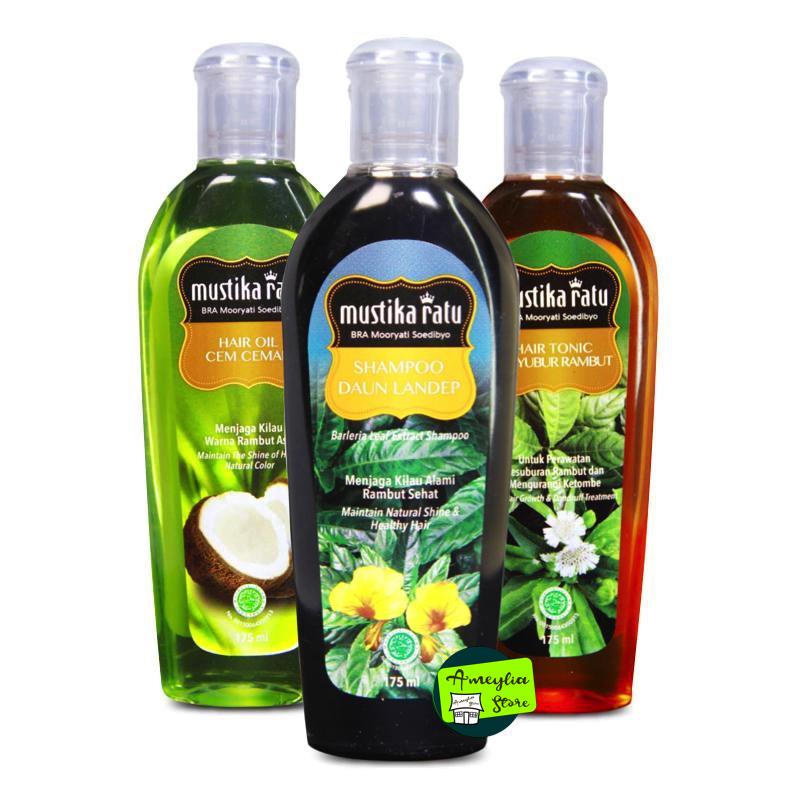 Paket Perawatan Rambut Kilau Alami MUSTIKA RATU ( Minyak Cem Ceman 175 ...