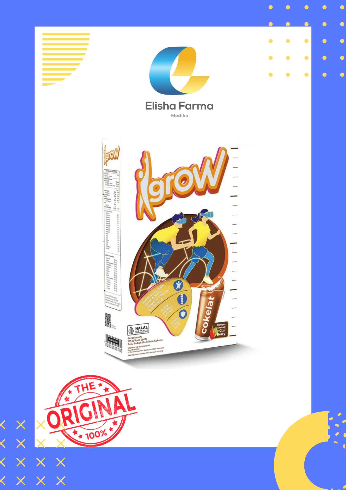 I grow 235gr (5sachet)/ igrow/ susu kesehatan Tulang dan daya tahan ...