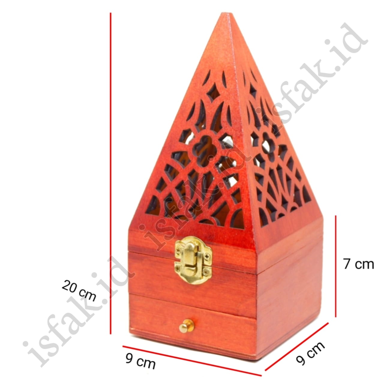 Prapen Bukhur Mabkhara Kayu Piramid Wadah Buhur Pyramid Tungku Dupa ...