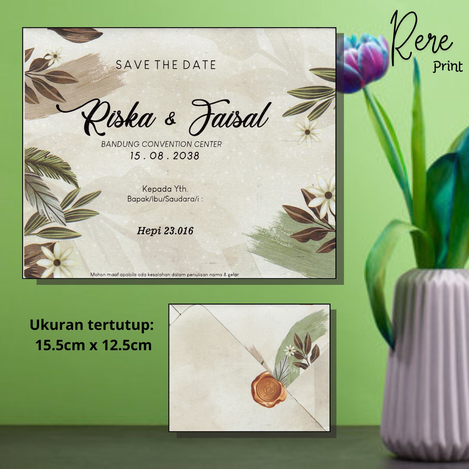 cetak undangan unik, minimalis. cetak 100 lembar gratis plastik dan ...