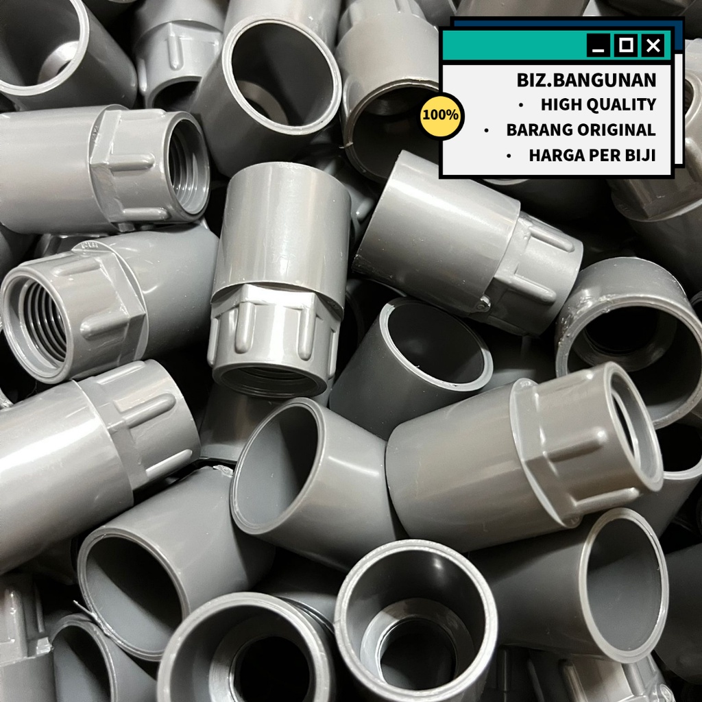 FAUCET SOCKET PVC JAYA TS 1/2 X 3/4 - FITTING PIPA SDD SOK DRAT DALAM ...