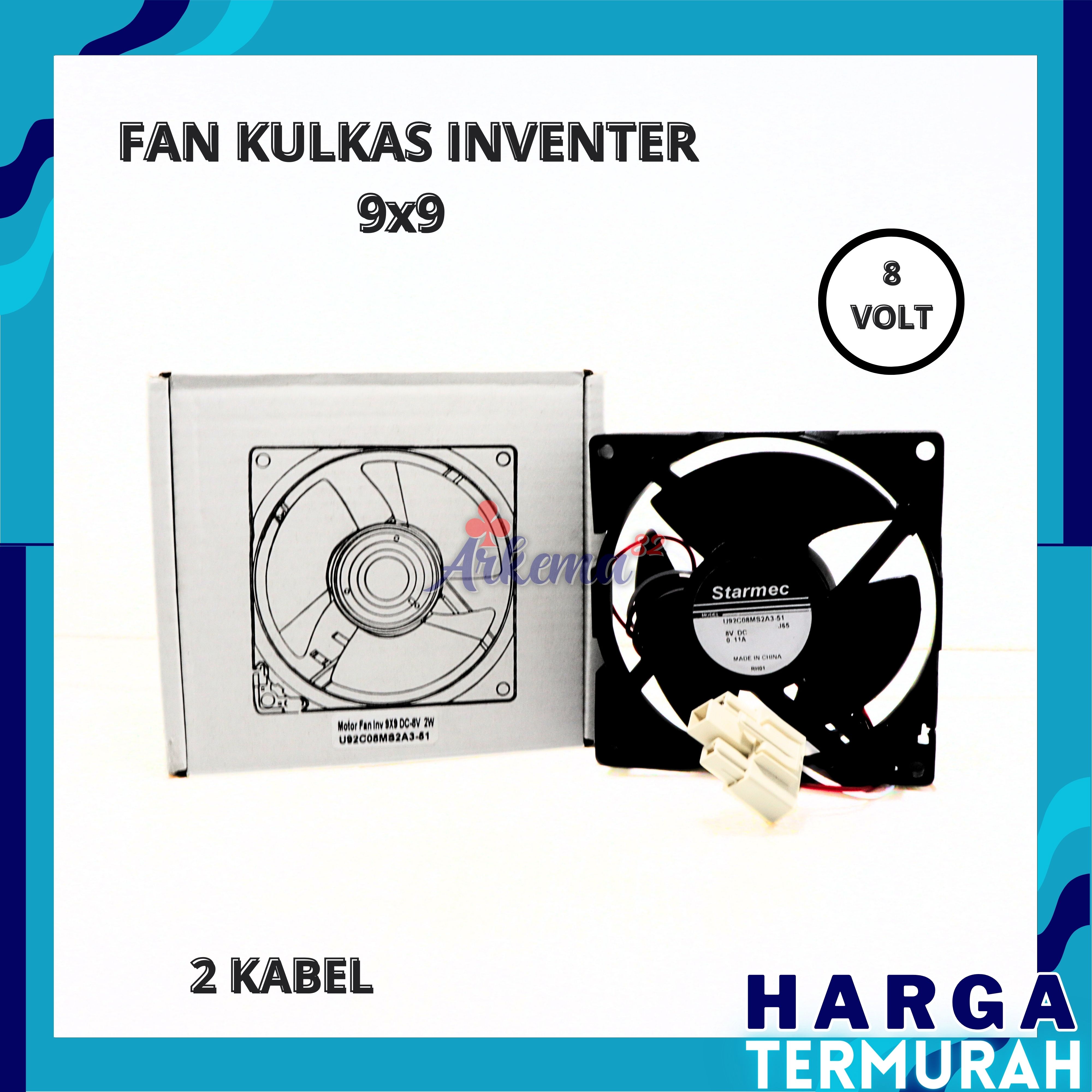 FAN KOTAK SANYO INVENTER DC 8V 9X9 NIDEC | MOTOR FAN KULKAS DC 8V ...