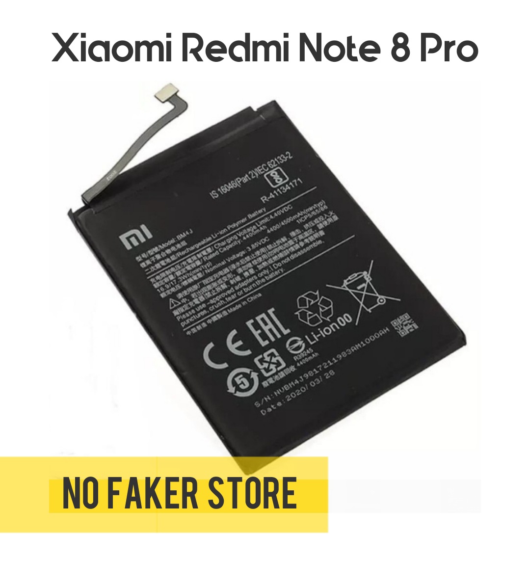 Baterai Xiaomi Redmi Note 8 Pro | Batre Redmi Note 8 Pro / BM4J ...
