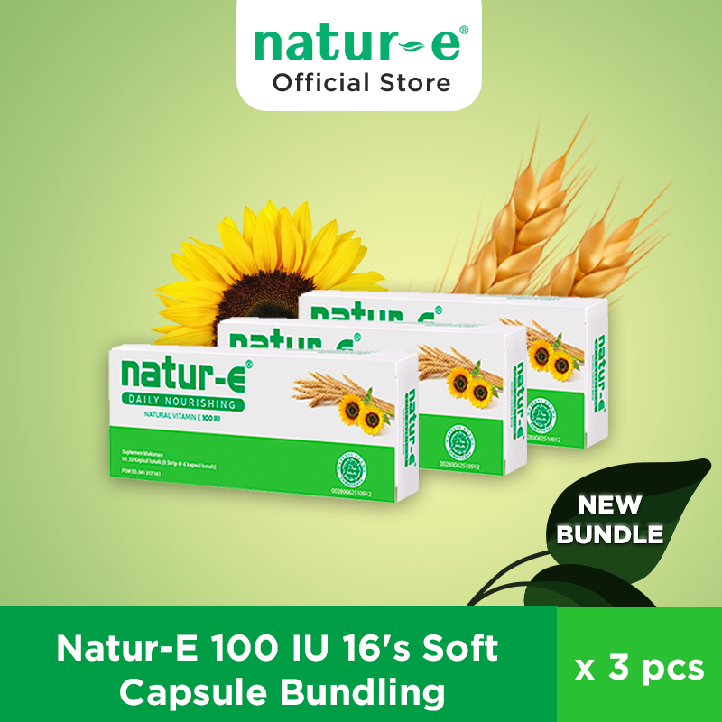 [Bundle] Natur-E 100 IU 16s Soft Capsule 3 pcs (Suplemen Kecantikan ...