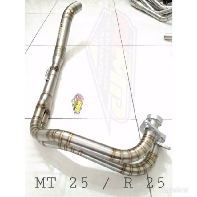 Pipa leher knalpot pnp Yamaha MT 25 - R25 - Header knalpot stainlis pnp ...