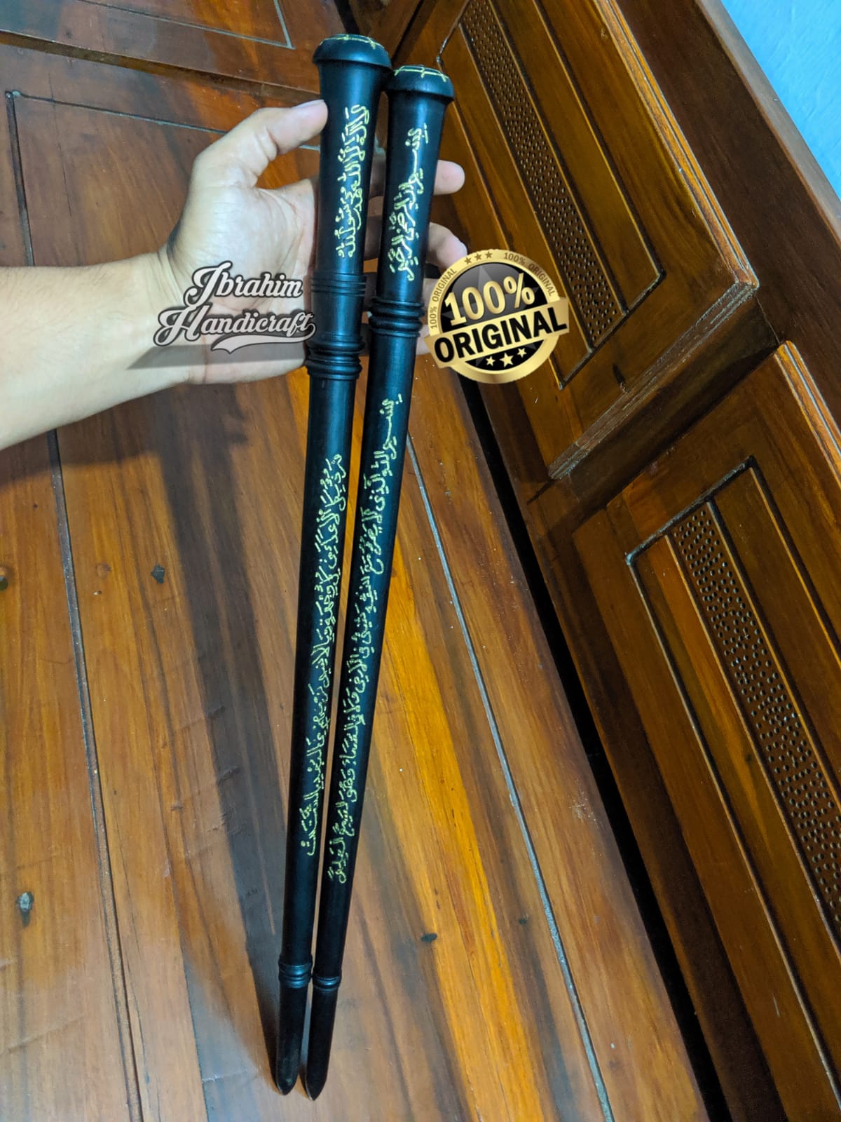Tongkat Komando Kayu HITAM ASLI Ukir Lafad | Lazada Indonesia