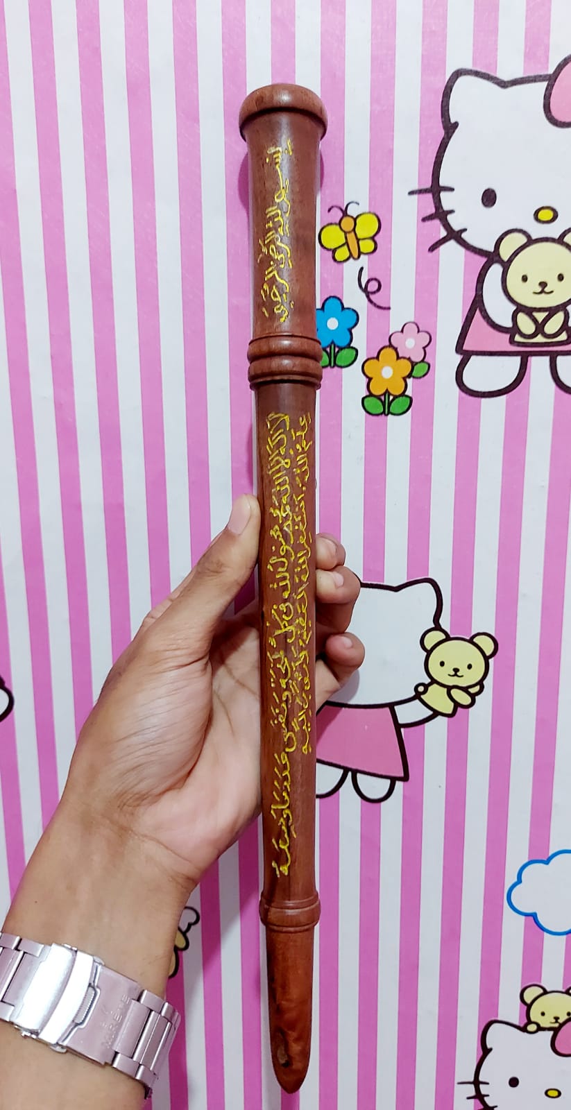 tongkat kayu galih bidara ukir panjang 35 cm | Lazada Indonesia