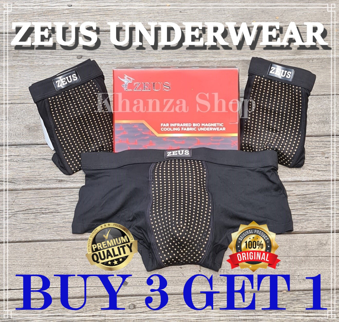 ZEUS UNDERWEAR CELANA DALAM KESEHATAN (4pcs) - TERAPI ALAT REPRODUKSI ...
