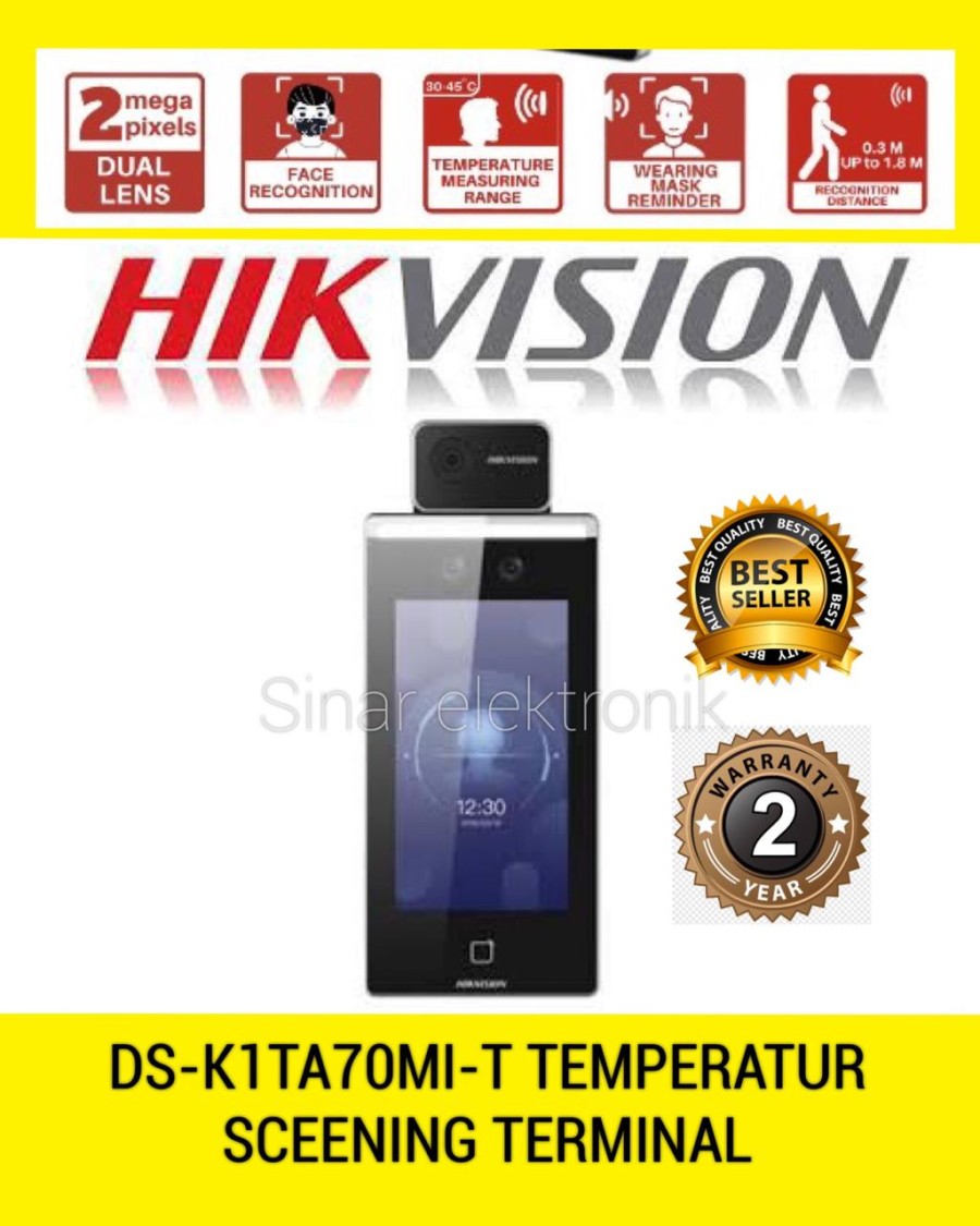 HIKVISION MinMoe DS-K1TA70MI-T TEMPERATURE SCREENING TERMINAL CAMERA ...