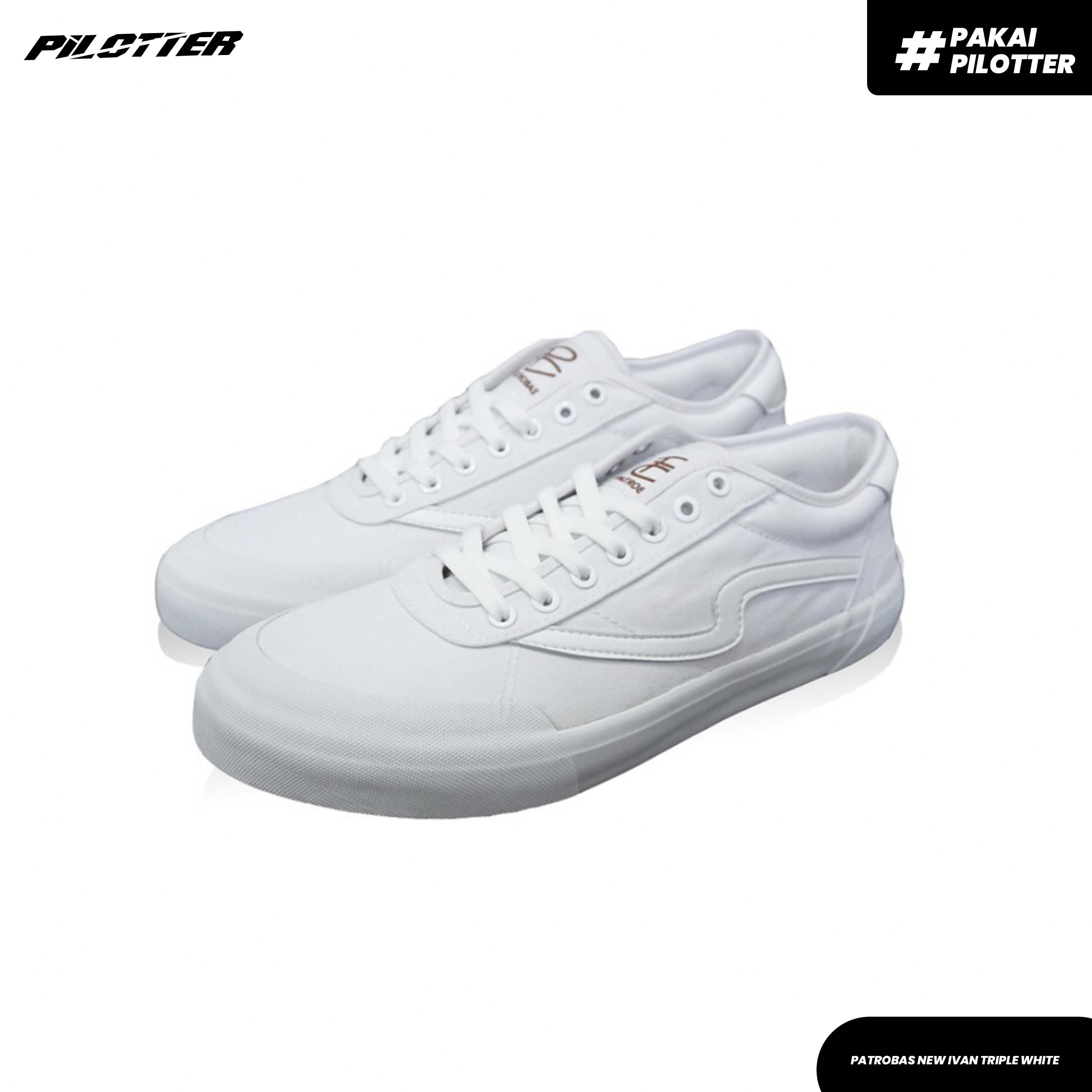 SEPATU PATROBAS NEW IVAN TRIPLE WHITE ORIGINAL SNEAKERS LOW PATROBAS ...