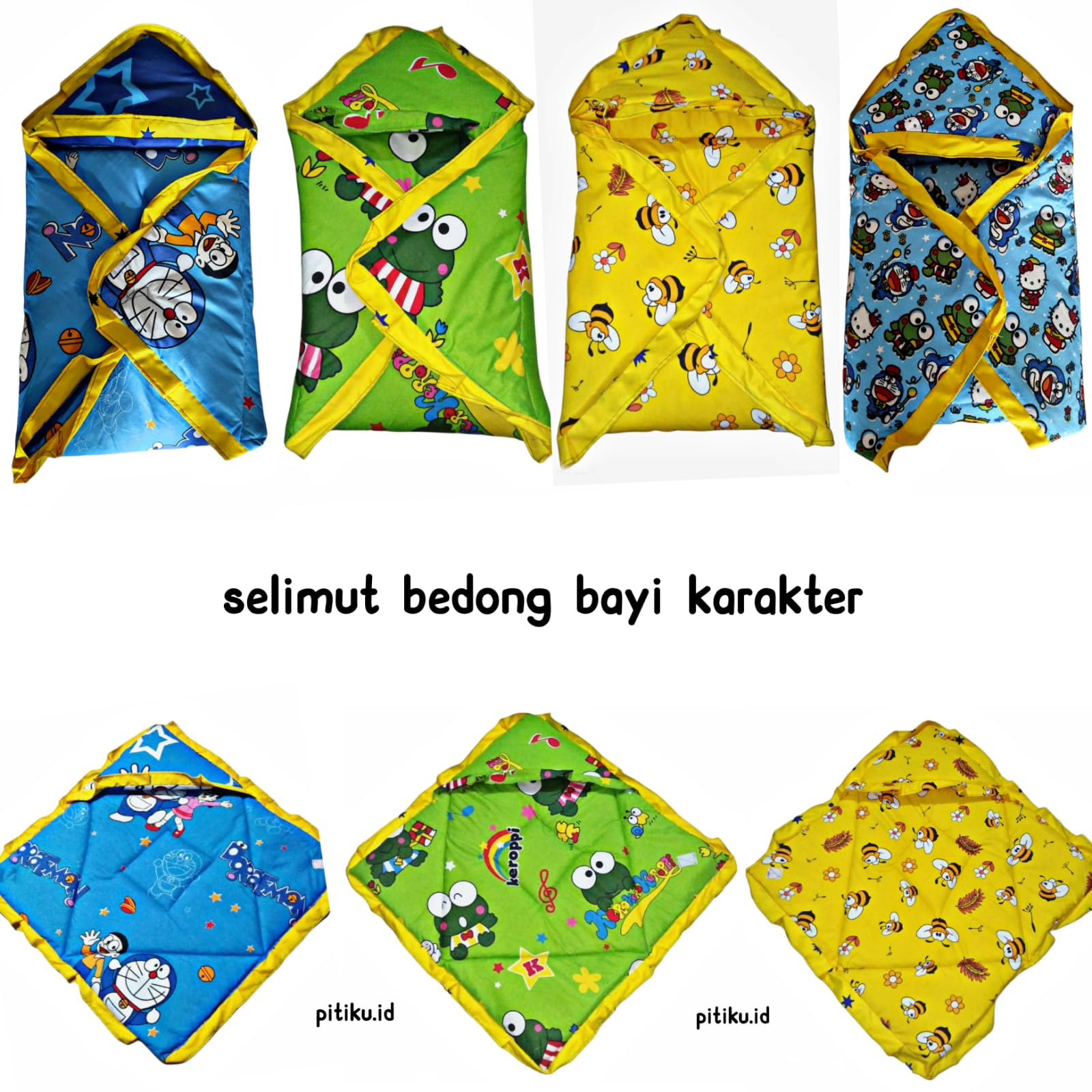 SELIMUT BEDONG BAYI KARAKTER/SELIMUT TOPI BAYI/BABY BLANKET/HOODIE ...