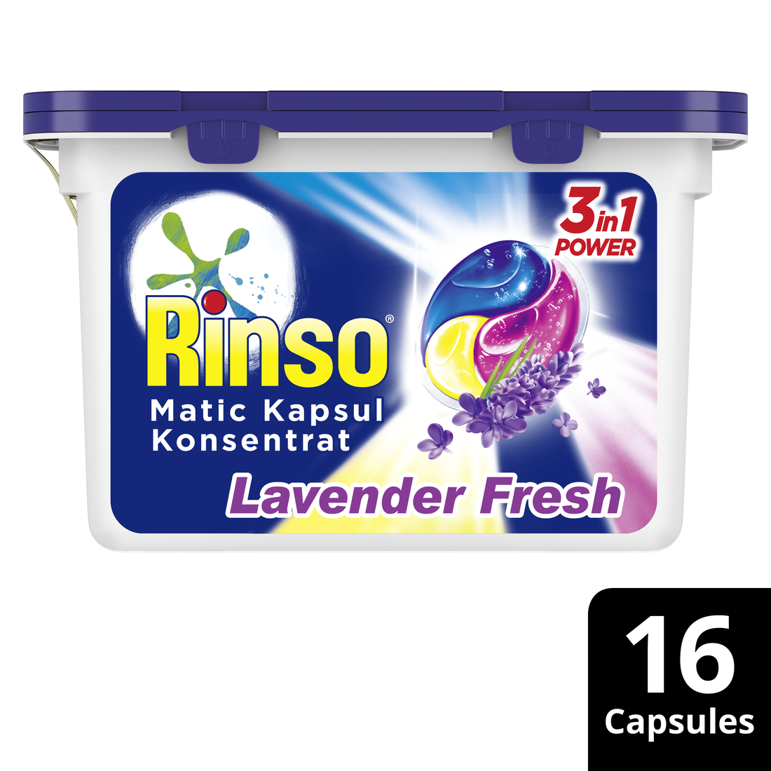 Rinso Kapsul 3 in 1 Lavender Fresh 16 Kapsul | Lazada Indonesia
