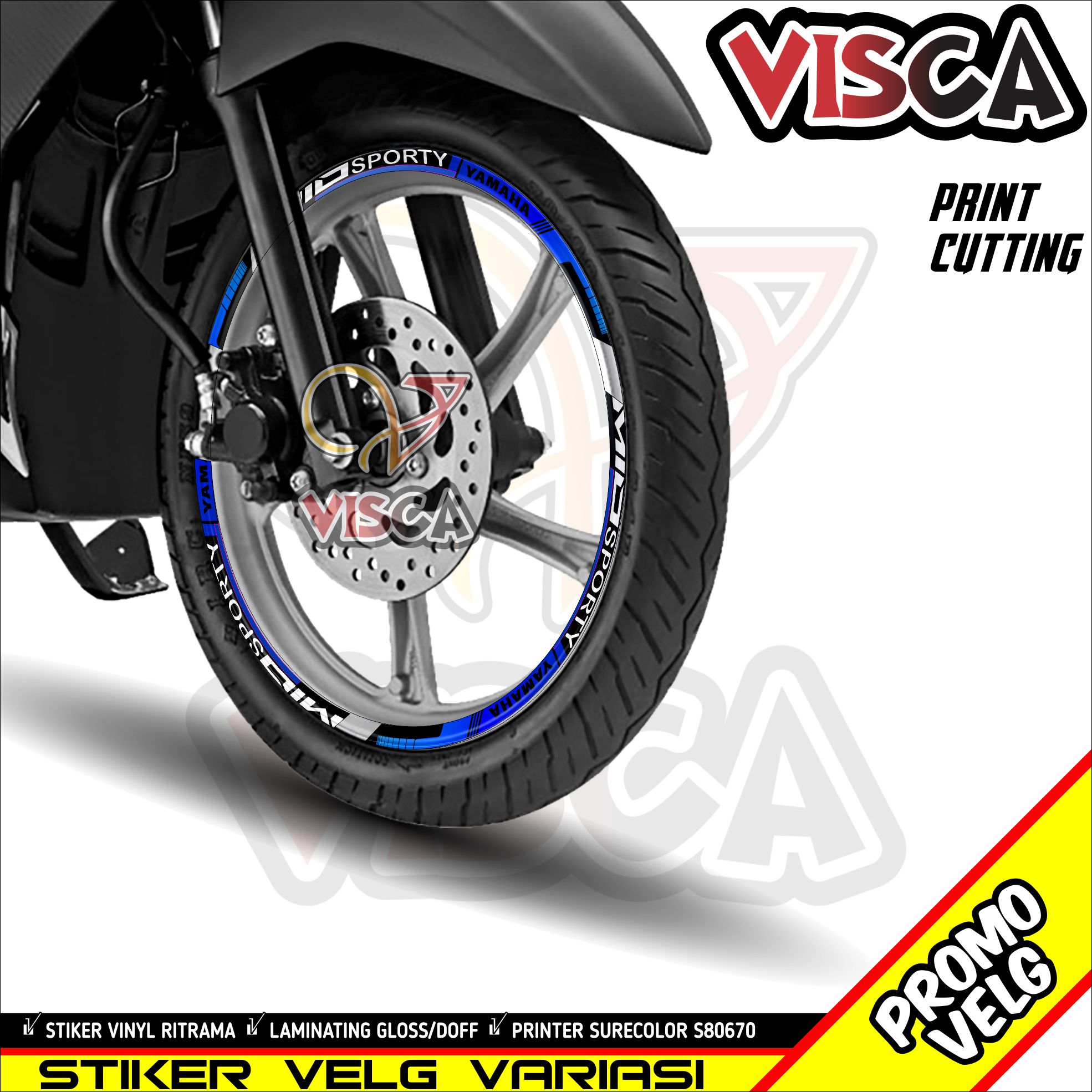 Stiker Velg List Velg Motor Stiker Velg Mio Motif Warna Galaxy | Lazada ...
