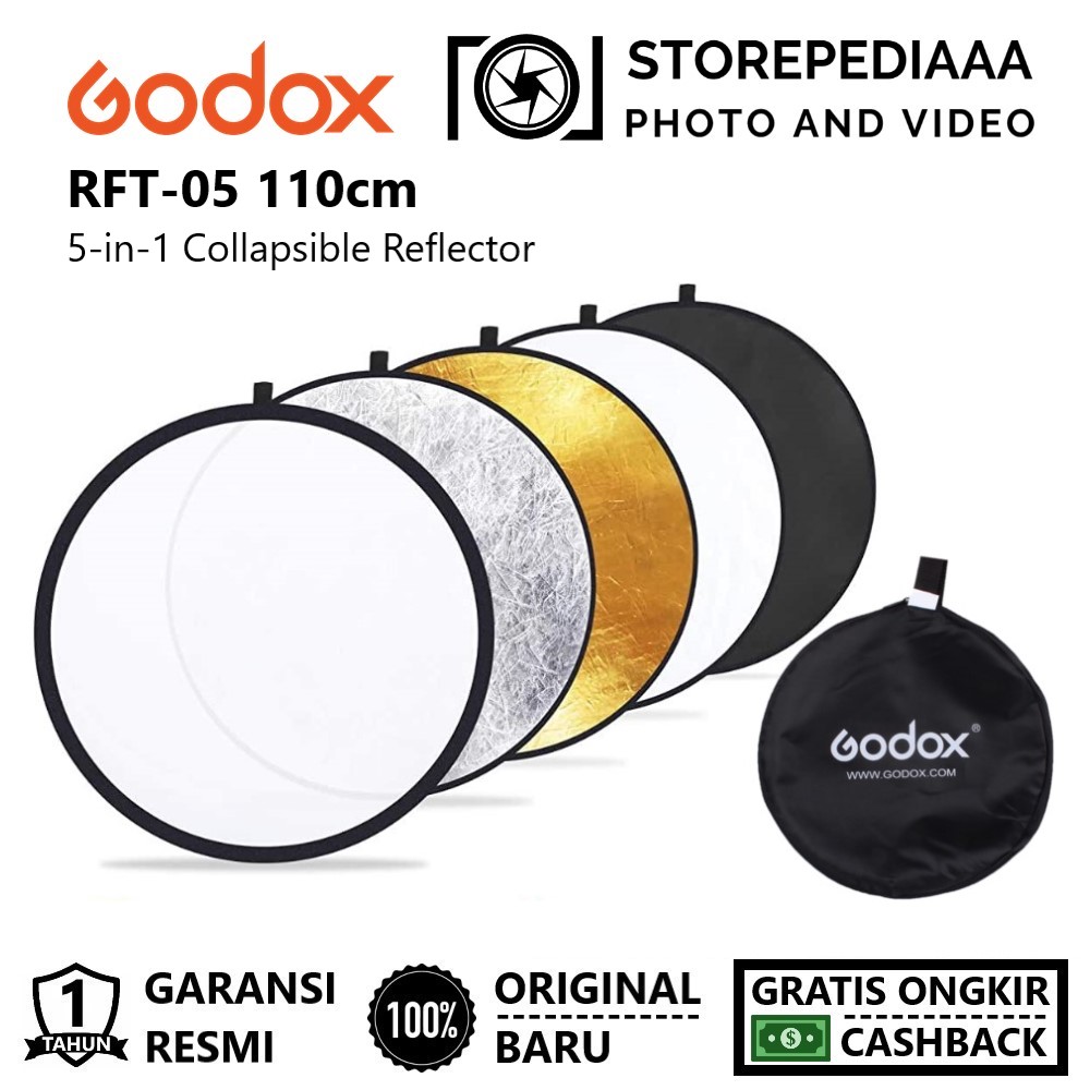 Godox RFT-05 110cm Reflector 5-in-1 Collapsible Round 110 cm | Lazada Indonesia