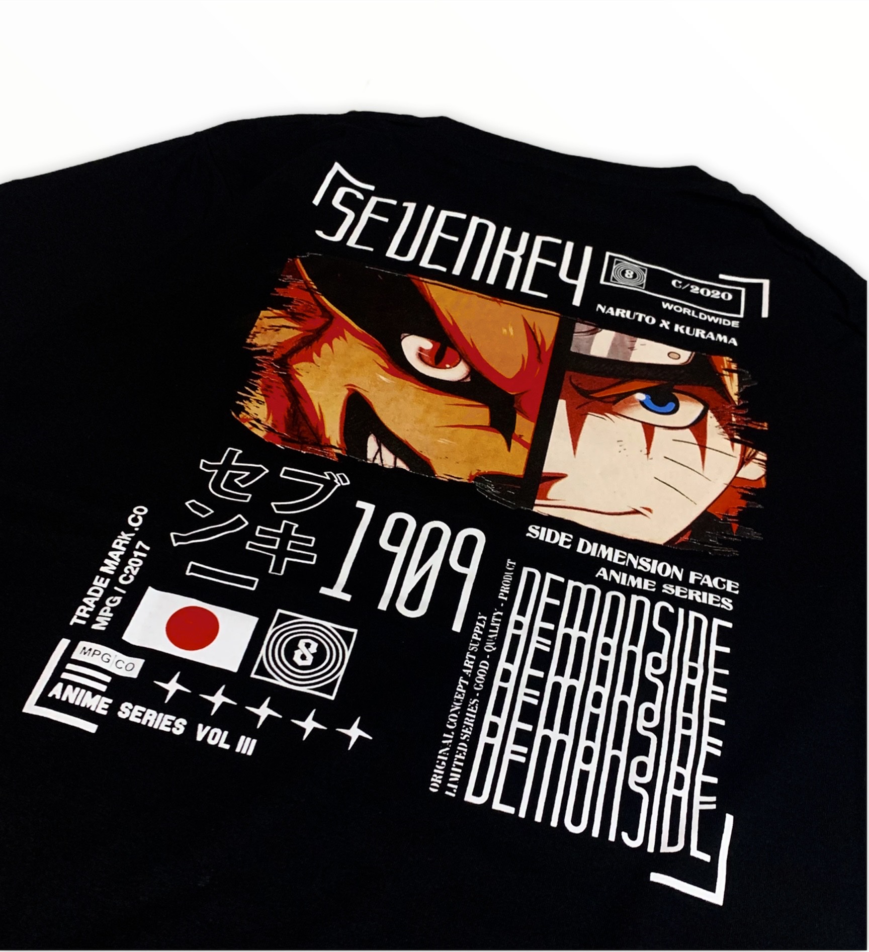 T shirt Katun Anime Jepang Series Sevenkey Naruto Boruto Kurama ...