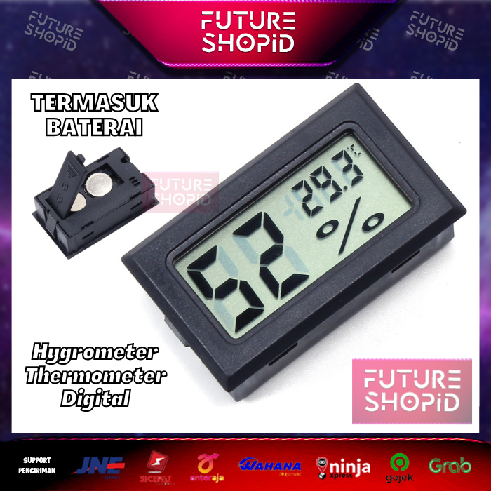 Hygrometer Termometer Digital / Ukur Suhu Kelembapan Udara Higrometer ...