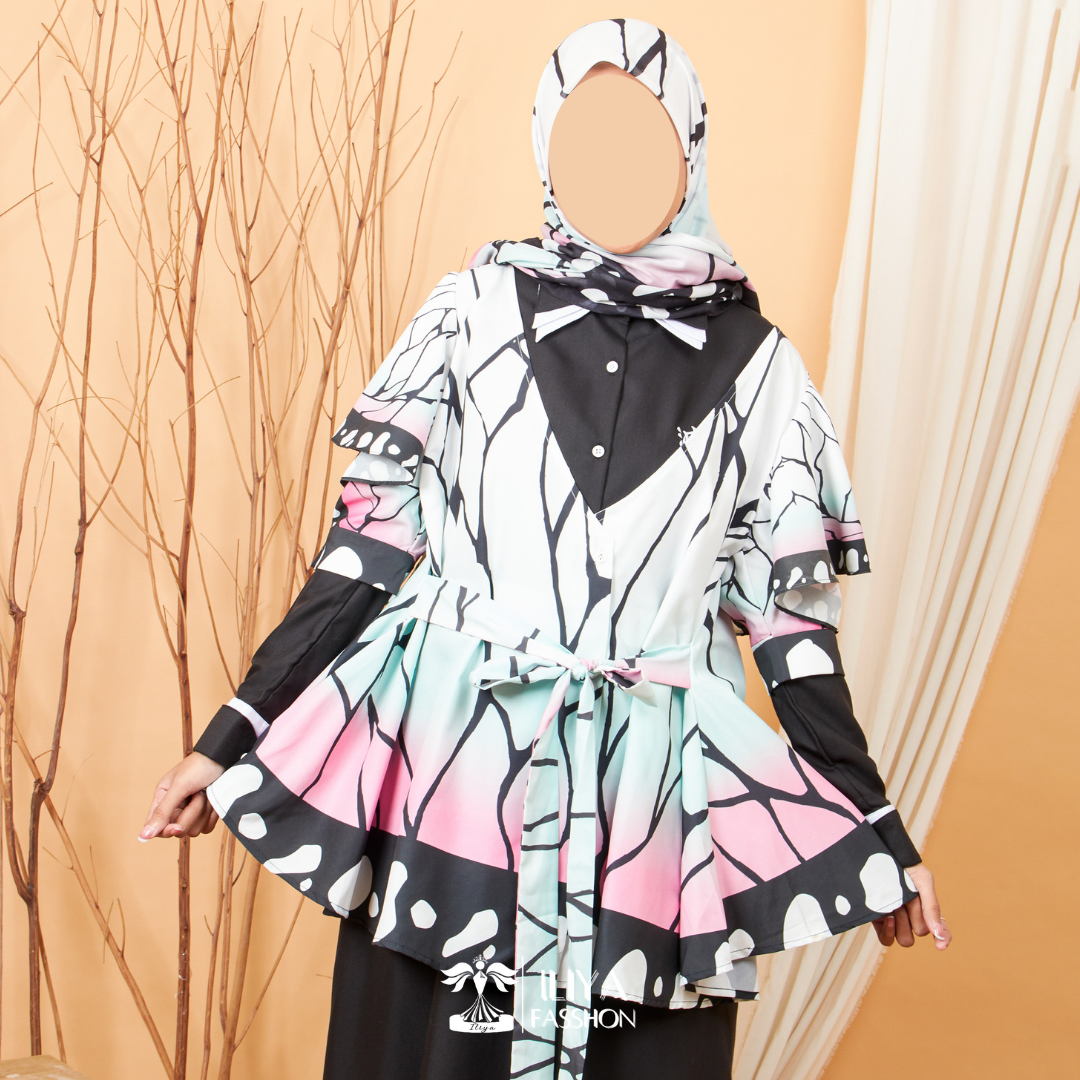 OUTER Gamis Anime - SHINOBU Kochou KIMETSU NO YAIBA | Rompi Luaran ...