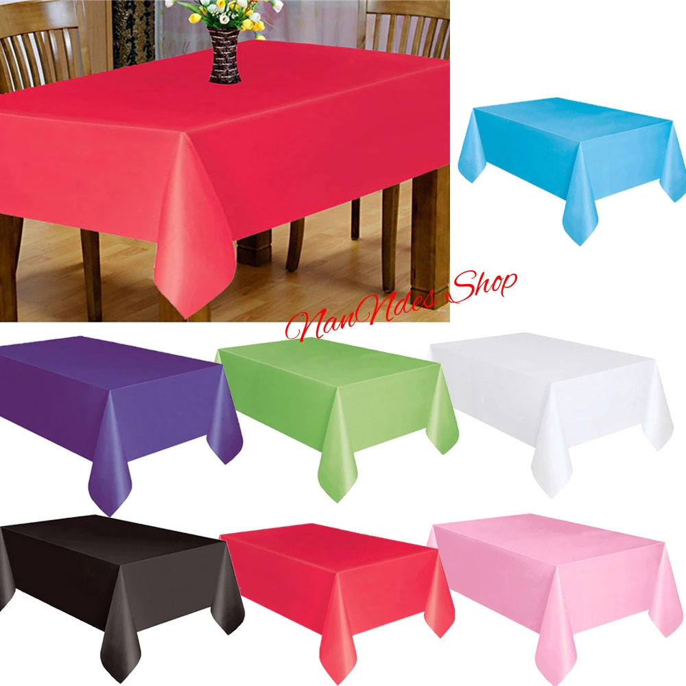 Taplak Meja Plastik Polos Plastic Table Cover Acara Ulang Tahun ...