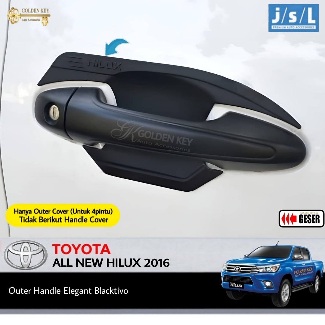 JSL Outer Handle All New Hilux 2016 Mangkok Pintu Elegant Blacktivo | Lazada Indonesia