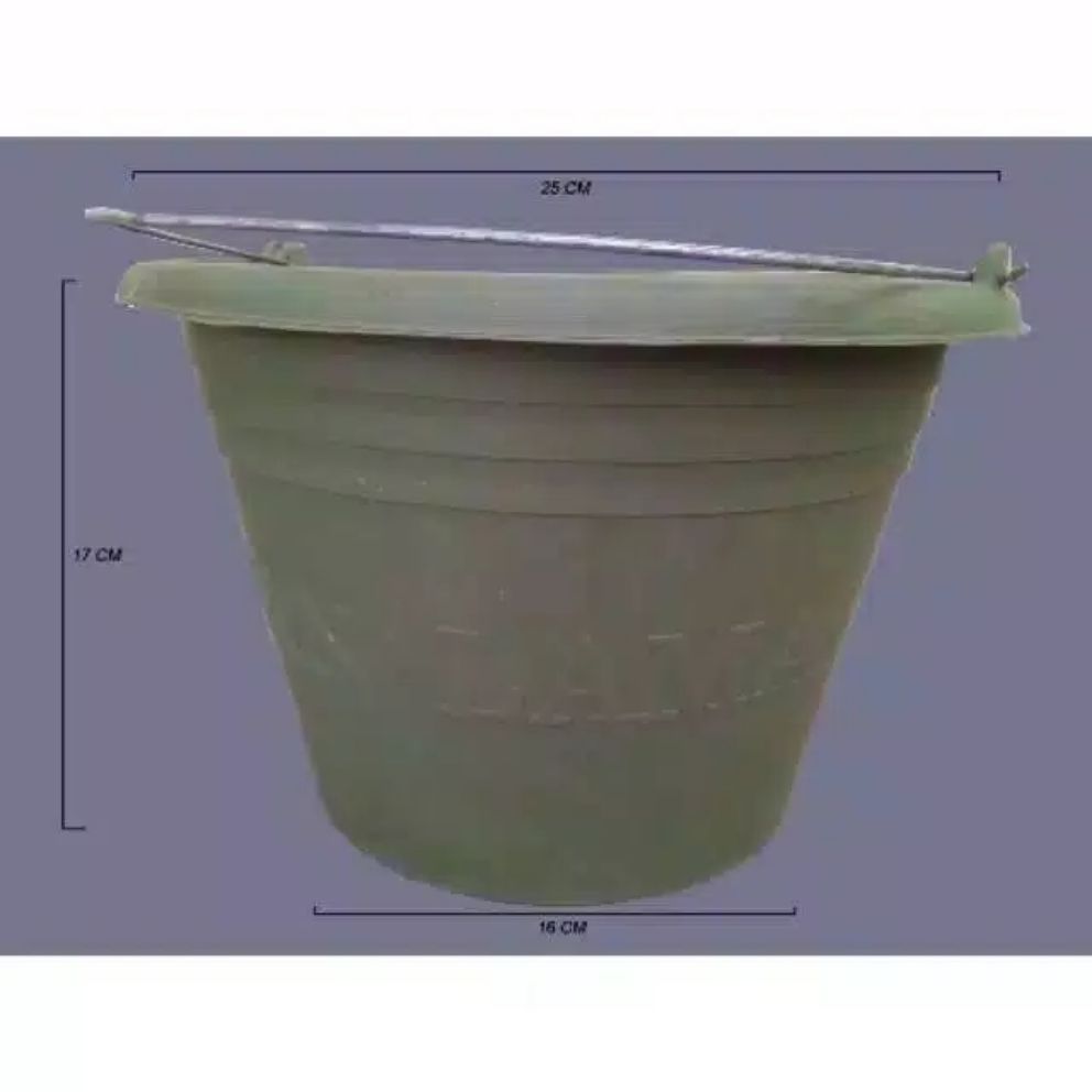 Ember plastik hijau ember cor anti pecah ember bangunan kecil | Lazada ...