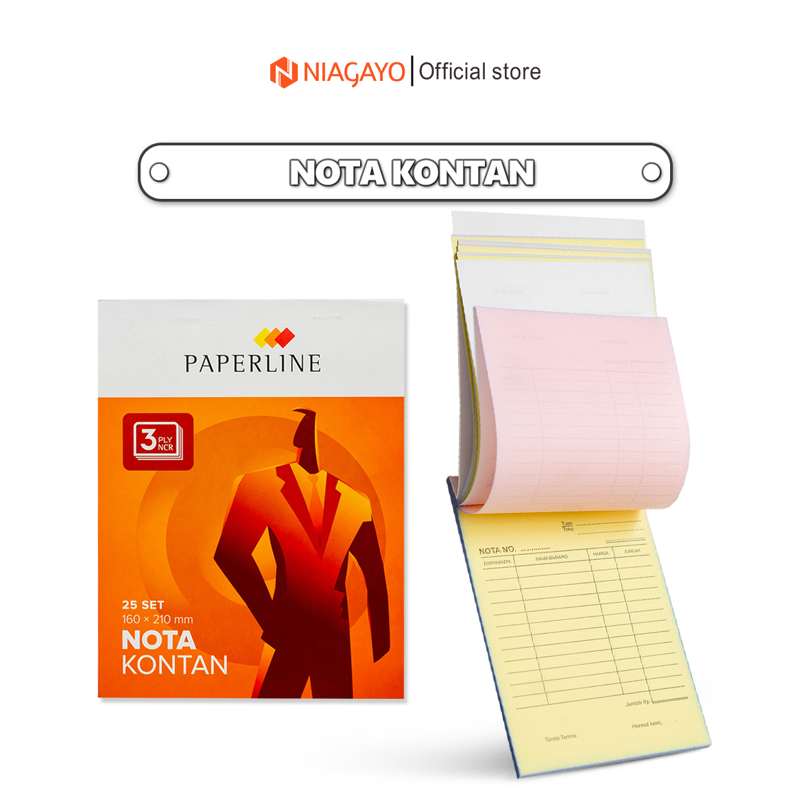 Buku Nota Kwitansi Paperline 25 Set Ukuran 160 x 210 mm Merk Paperline ...
