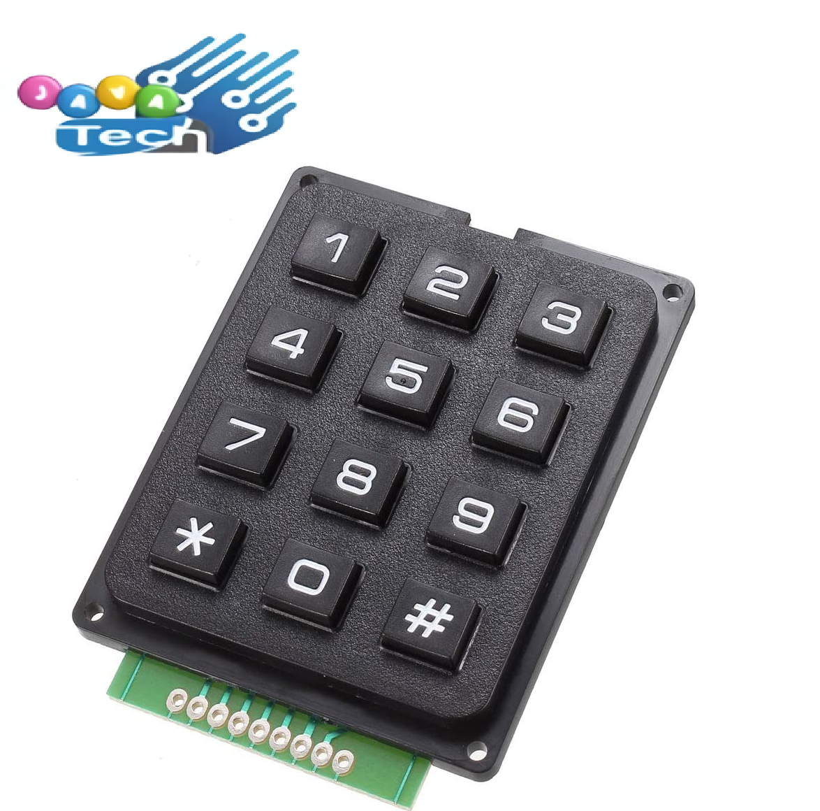 Modul Keypad 3x4 Matrix Array 12 Key Solid Hard Keyboard Hitam | Lazada ...