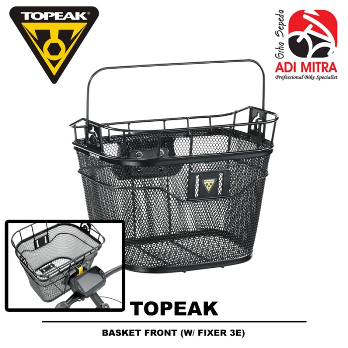 Topeak Basket Front with Fixer 3e TB2011-B Keranjang Depan Sepeda ...