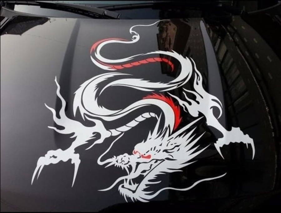 sticker kap mobil dimensi naga dragon 50cm | Lazada Indonesia