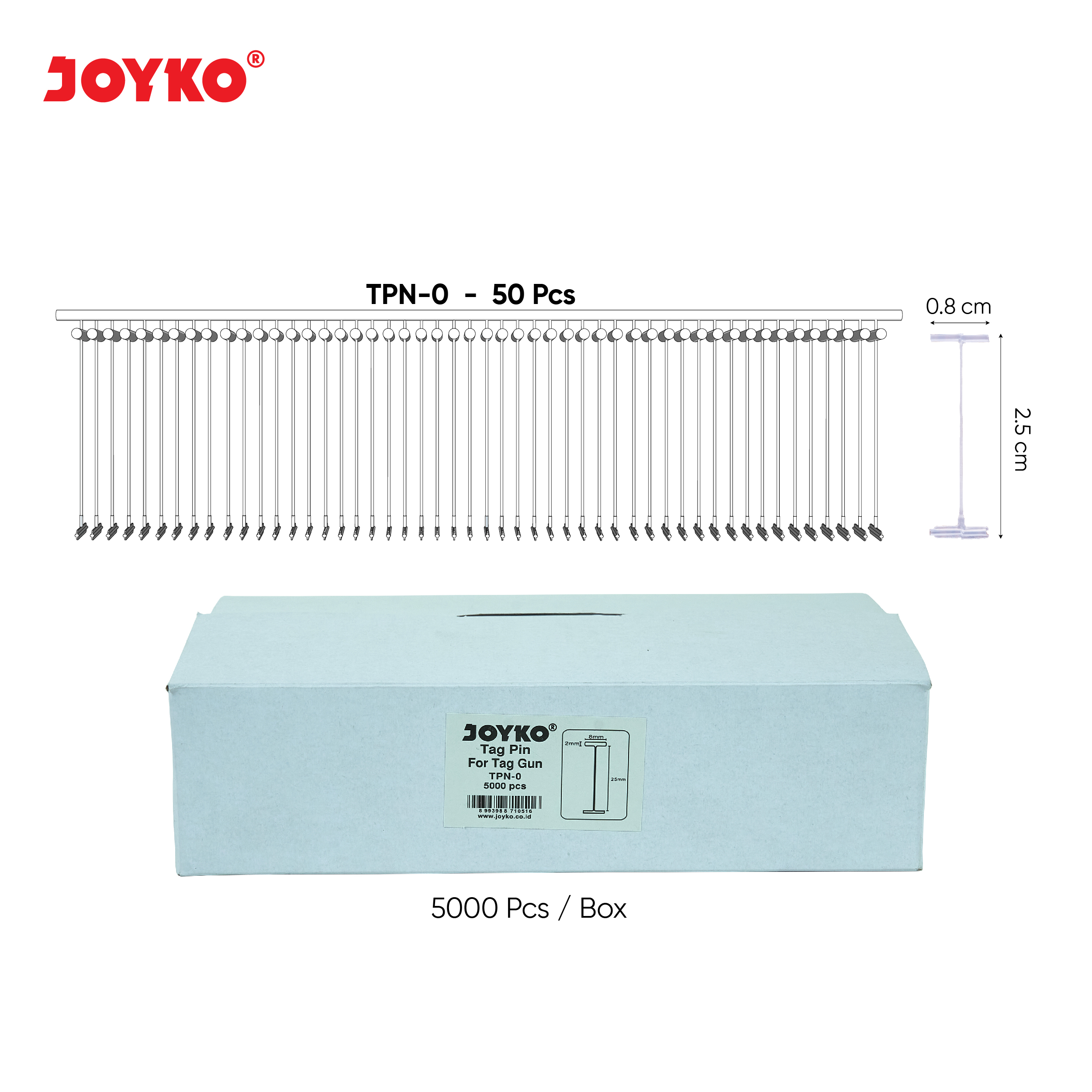 Tag Pin Isi Refill Tag Gun Joyko 1 Box 5000 Pcs | Lazada Indonesia