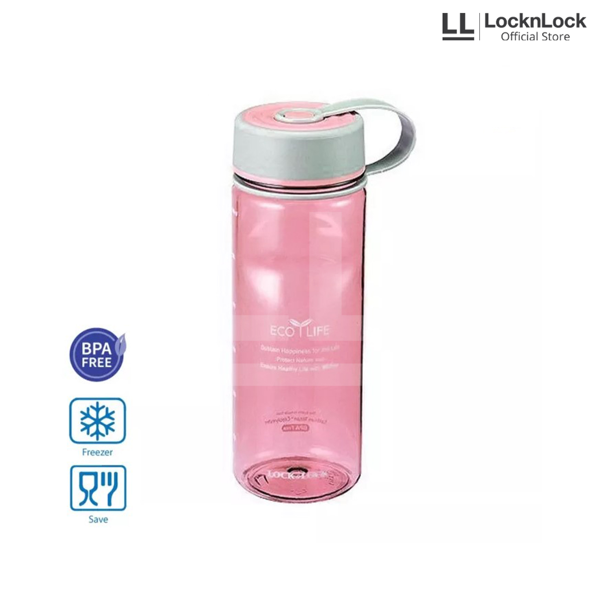 Lock & Lock Botol Air Minum Tritan Model Two Tone 650Ml Warna Light ...