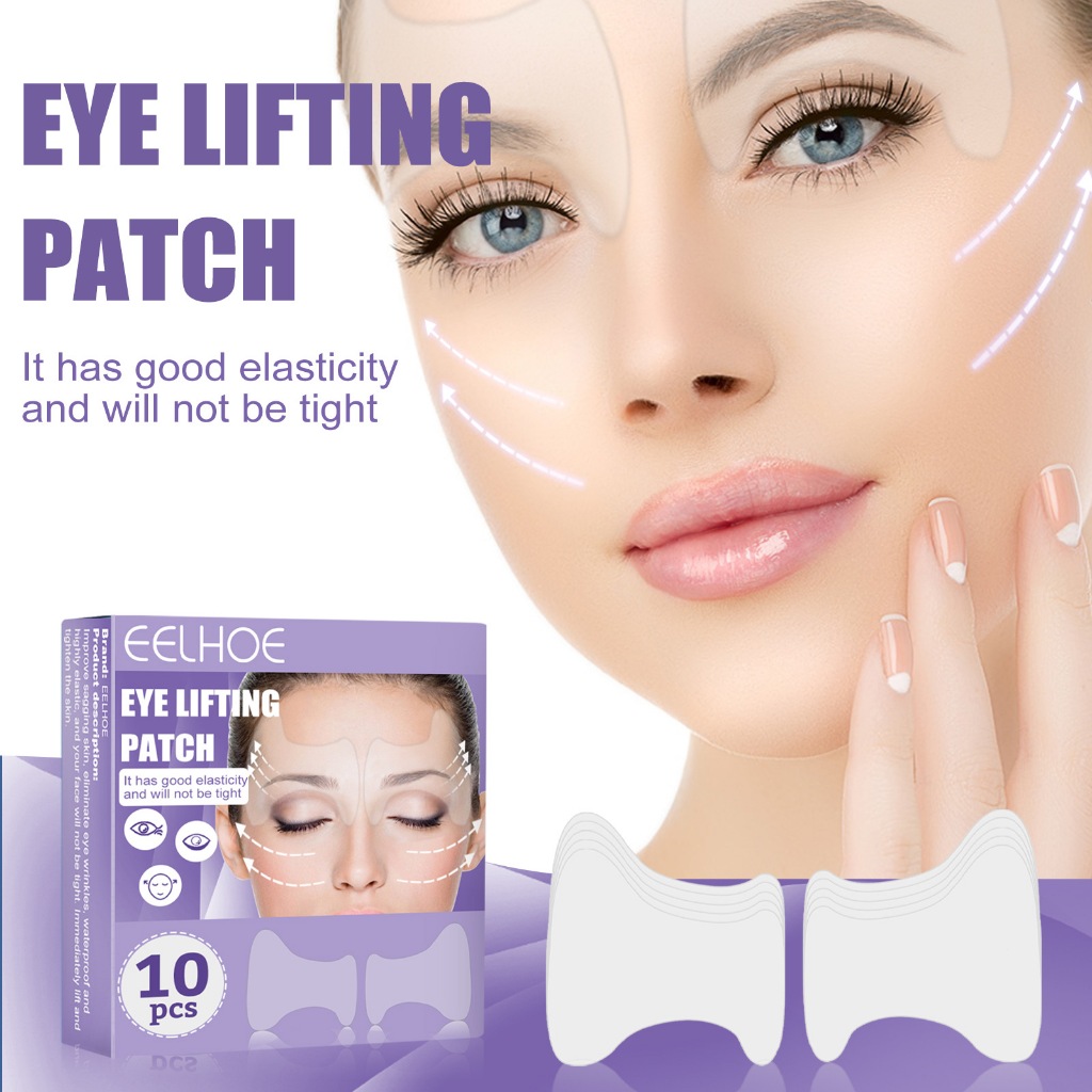 EELHOE Eye Lifting Patch 10pcs Anti-Aging Waterproof Wrinkle Removal Sticker Forehead Neck Line ...