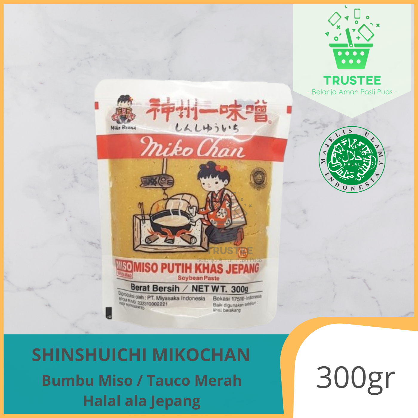 Mikochan White Miso Paste 300gr / Pasta Miso Putih / Shiro Miso Halal ...