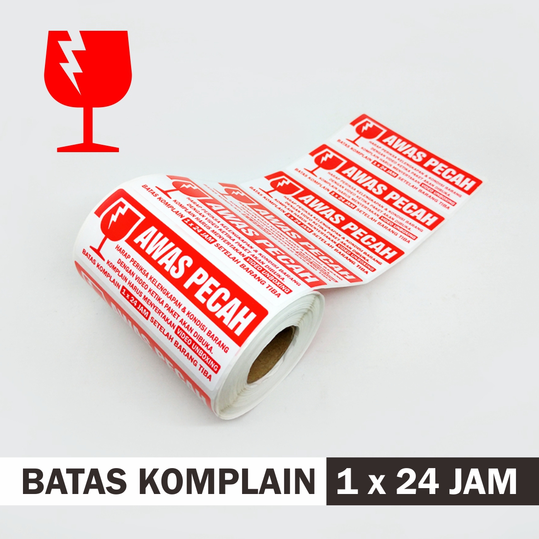 Sticker AWAS PECAH Video Unboxing Stiker Label Pengiriman Online Shop 8 ...